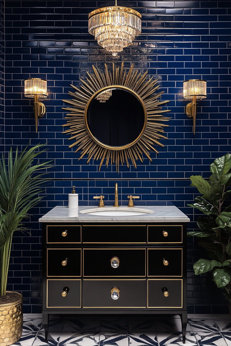 34 Art Deco Bathroom Vanities and Mirrors: Transform Your Space with ...