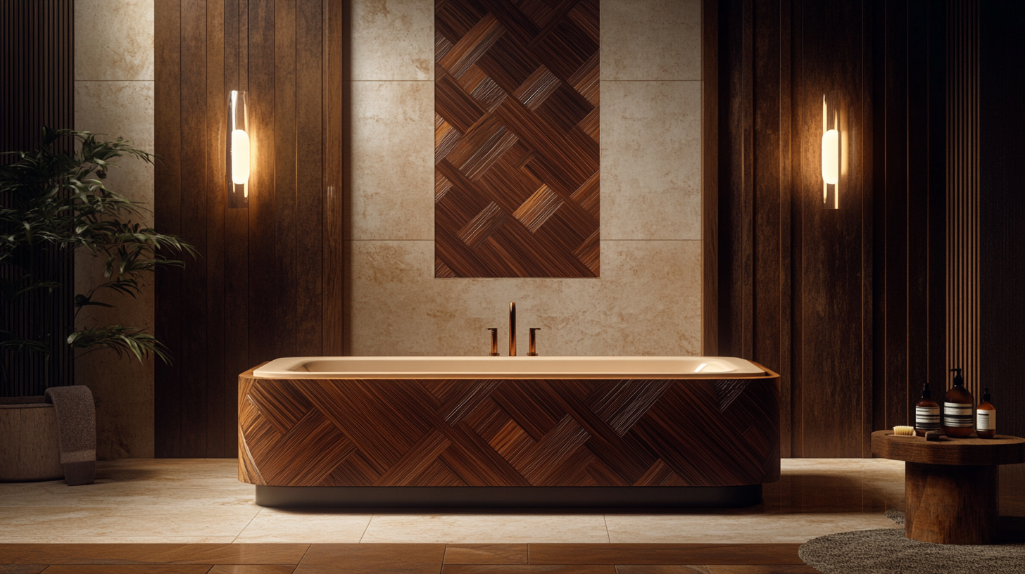 15 Stunning Wooden Bathroom Designs: Geometric, Serene, and Nature ...