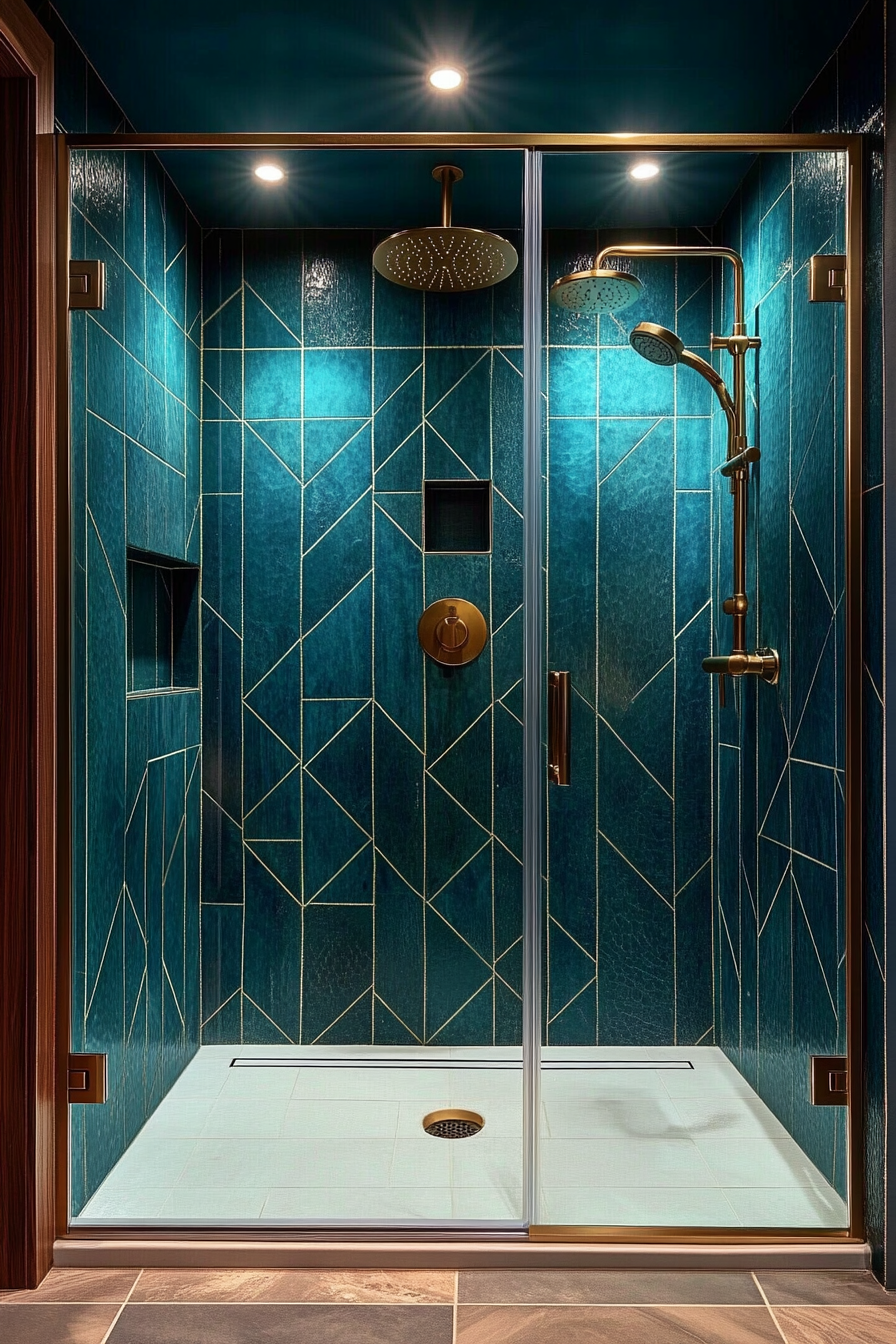 Art Deco Elegance: 27 Walk-In Showers That Redefine Glamour – Offfflow